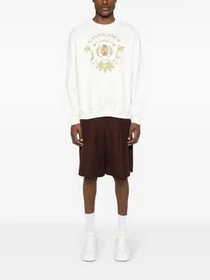 Casablanca Tennis Club Crewneck Sweatshirt - White