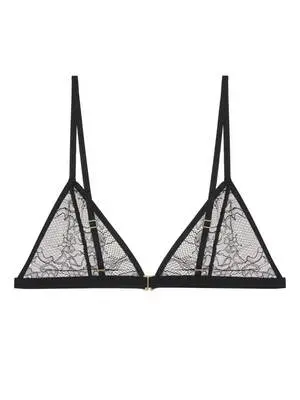 ANINE BING Eileen Lace Triangle Bralette - Black