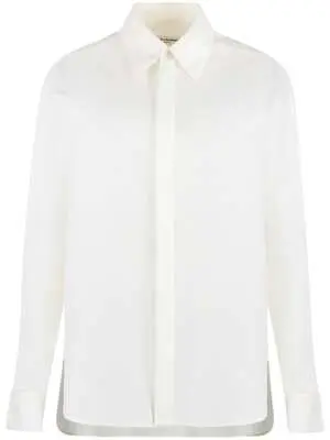 Saint Laurent Long-sleeve Cotton Shirt - White