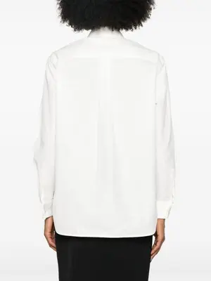 Saint Laurent Long-sleeve Cotton Shirt - White