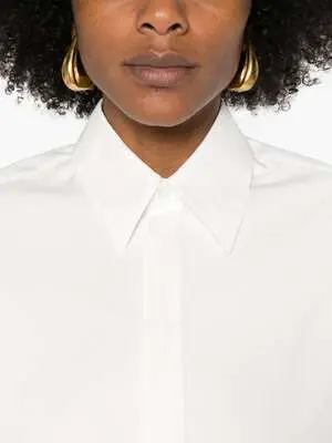 Saint Laurent Long-sleeve Cotton Shirt - White