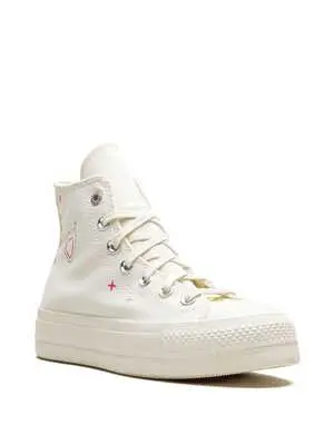 CONVERSE Chuck Taylor All Star Lift Platform High Y2k Heart Sneakers - White