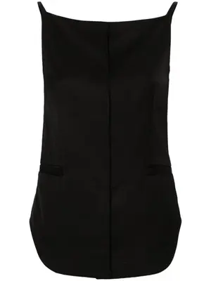 Loulou De Saison Loulou Studio Mihant Square-neck Twill Top - Black