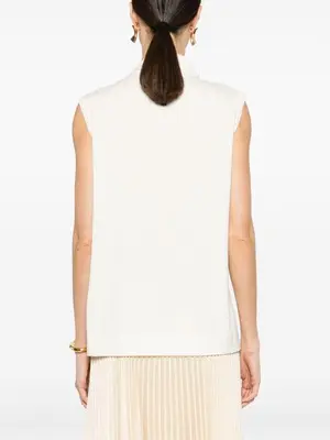 JIL SANDER Hardware-detail Knitted Tank Top - Neutrals