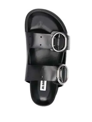 JIL SANDER Buckled Leather Sandals