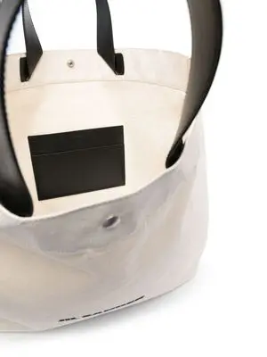 JIL SANDER Logo-print Tote Bag - Neutrals