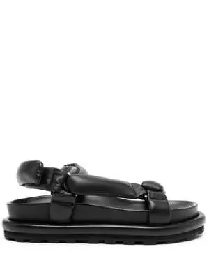 JIL SANDER Padded Nappa Leather Sandals - Black