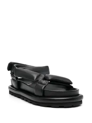 JIL SANDER Padded Nappa Leather Sandals - Black