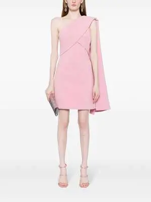 Elie Saab One-shoulder Crepe Minidress