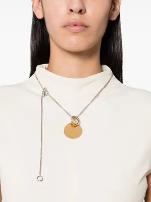 JIL SANDER Medallion Pendant Necklace