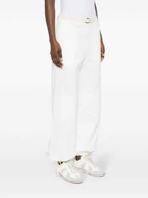 JIL SANDER Belted Cotton Trousers