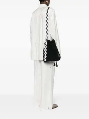 JIL SANDER Zigzag-stripe Knitted Bucket Bag