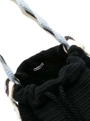 JIL SANDER Zigzag-stripe Knitted Bucket Bag