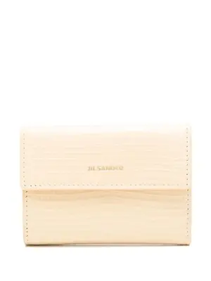 JIL SANDER Logo-stamp Leather Coin Purse - Yellow