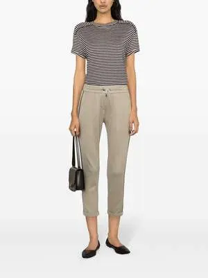 Brunello Cucinelli Bead-trim Cropped Track Pants