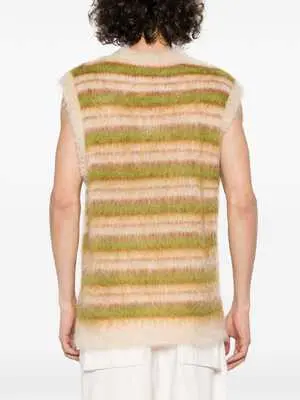 Marni Striped Mohair-blend Vest