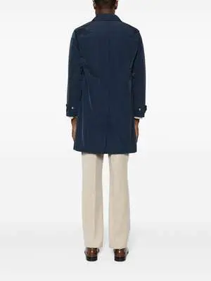 FURSAC Stud-fastening Cotton Raincoat - Blue