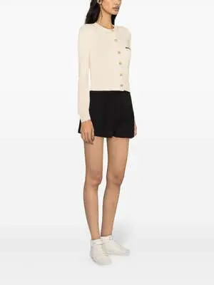 Palm Angels Logo-embroidered Cropped Cardigan
