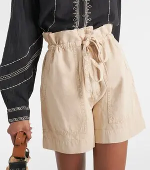 MARANT ETOILE Ipolyte High-rise Denim Shorts - Brown