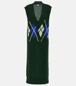Burberry Argyle Wool Maxi Dress