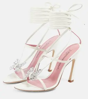 Blumarine Butterfly 105 Leather Sandals
