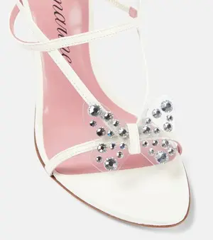 Blumarine Butterfly 105 Leather Sandals