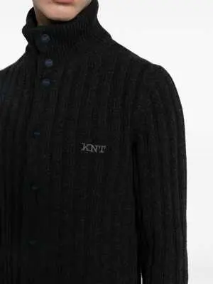 Kiton Logo-embroidered Wool Cardigan