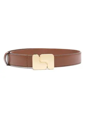 Soeur Logo-buckle Leather Belt - Brown