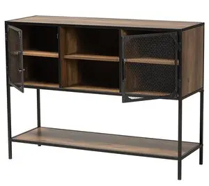 BAXTON STUDIO Cardea Brown Wood And Black Metalsideboard
