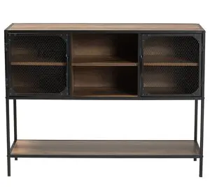 BAXTON STUDIO Cardea Brown Wood And Black Metalsideboard