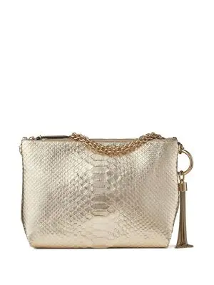 JIMMY CHOO Callie Snakeskin-effect Shoulder Bag