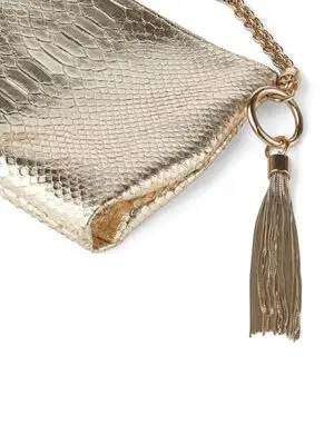JIMMY CHOO Callie Snakeskin-effect Shoulder Bag
