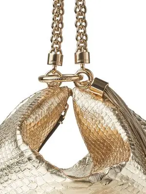 JIMMY CHOO Callie Snakeskin-effect Shoulder Bag
