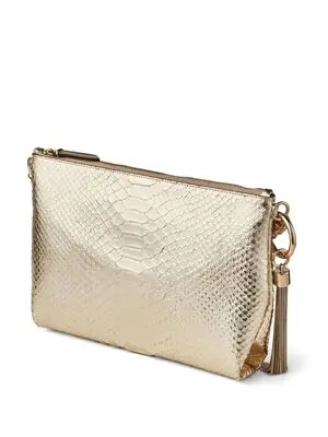 JIMMY CHOO Callie Snakeskin-effect Shoulder Bag