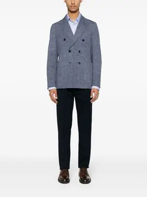 CIRCOLO 1901 Pleat-detail Straight-leg Trousers - Blue