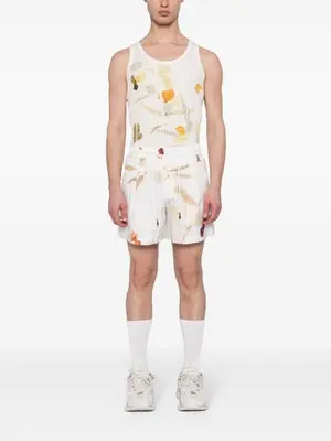 FENG CHEN WANG Abstract-print Drawstring Shorts