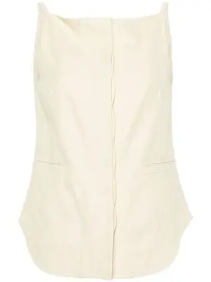 Loulou De Saison Mihant Square-neck Twill Top