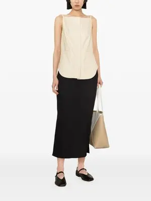 Loulou De Saison Mihant Square-neck Twill Top