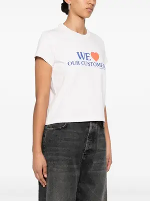 Alexander Wang Slogan-print Cropped T-shirt