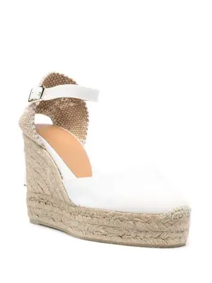 CastaÑer Carol Heeled Espadrilles - White