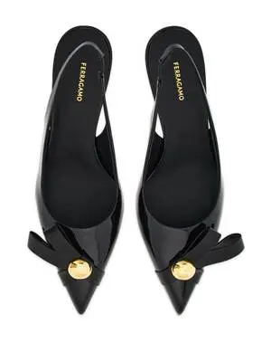 FERRAGAMO 55mm Bow-detail Pumps - Black