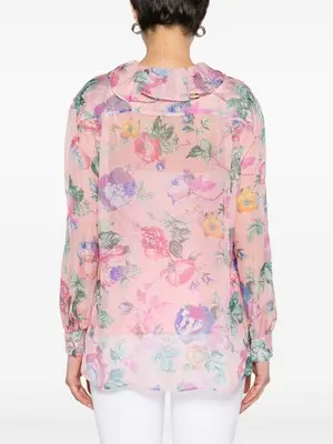 Moschino Floral-print Ruffled Blouse