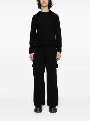 Rick Owens Fine-knit Virgin Wool Hoodie