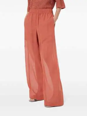 Brunello Cucinelli Semi-sheer Wide-leg Trousers
