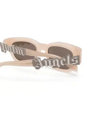 Palm Angels Logo-plaque Square-frame Sunglasses