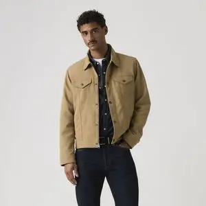 LEVI'S Faux Suede Trucker Jacket - Tan