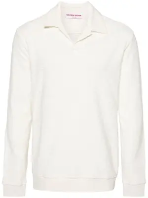 Orlebar Brown Santino Towelling-finish Polo Shirt - White