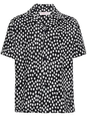 Orlebar Brown Howell Star Towelling-finish Shirt - Blue