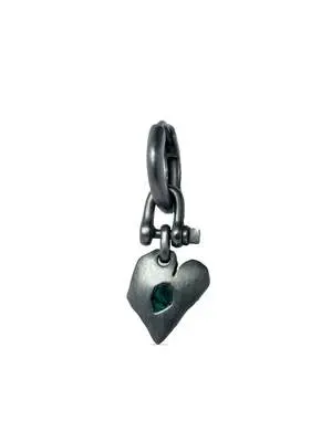 PARTS OF FOUR Heart And Diamond Drop Earring - Silver