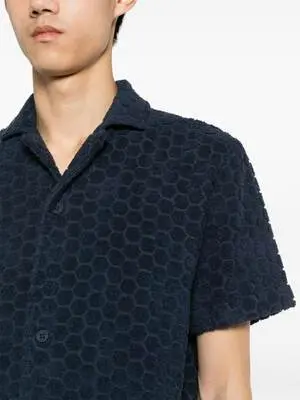 Orlebar Brown Howell Geometric Pattern Shirt
